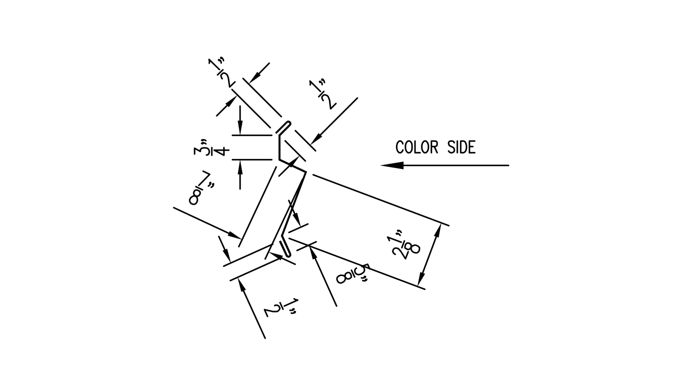 Reglet Trim Sidewall/Rake Wall | MS1 Mechanically Seamed Roofing