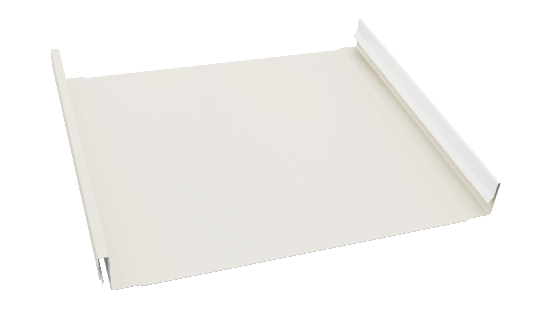 Metal Roofing Panels in Bone White Finish ( Special Order PVDF Paint)