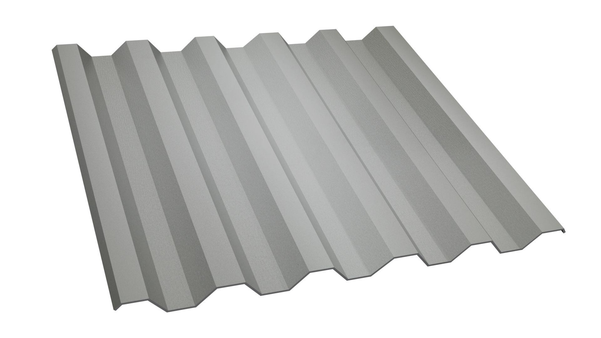 Metal Wall and Roof Panels In Silver Metallic