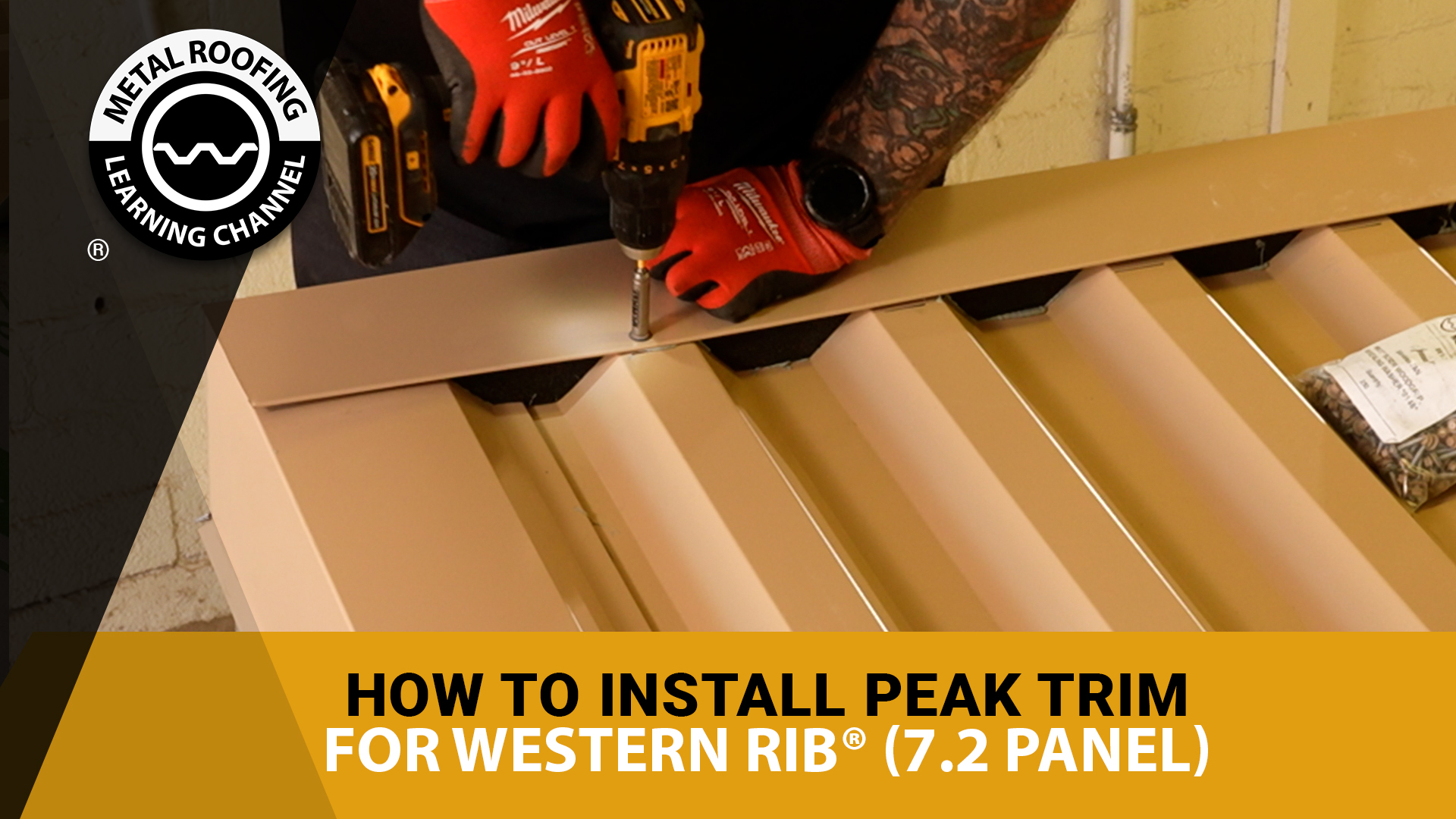 Part #WS-319 Peak Flashing for Western Rib® (7.2 Panel)